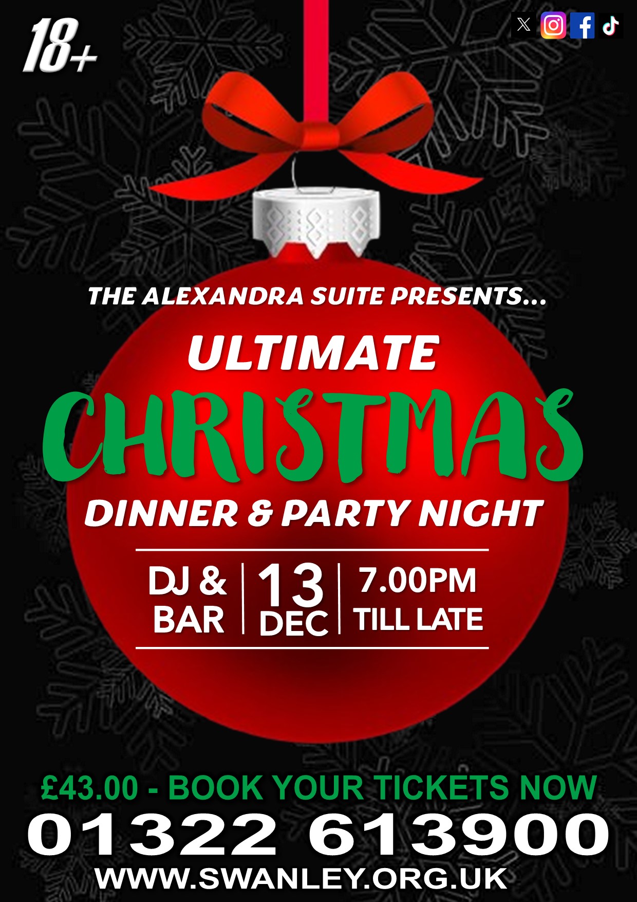 Ultimate Christmas Party Night Dinner – 13th December 2024 – The ...